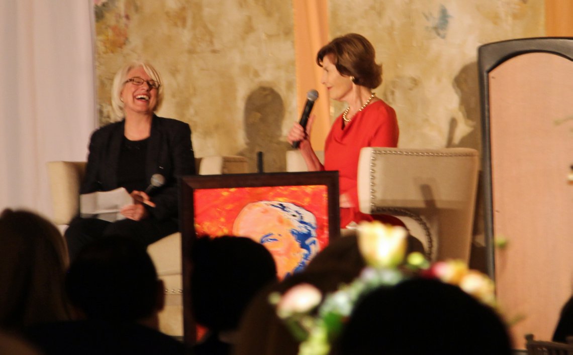 Jean Fuller and Laura Bush on stage 4 | Sonya Christian's Blog